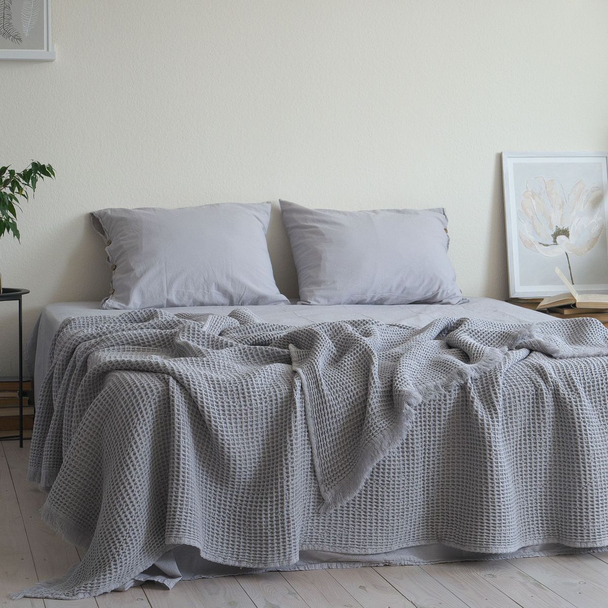 Покрывало вафельное La Modno Pike Stonewashed Pearl Grey 220х240 см ...